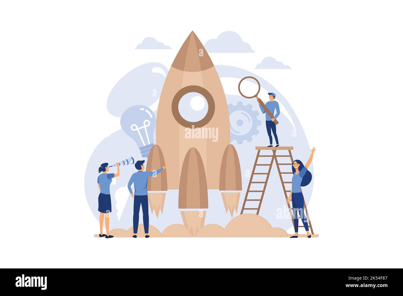 people grow potted plants, a metaphor for the birth of a creative idea ...