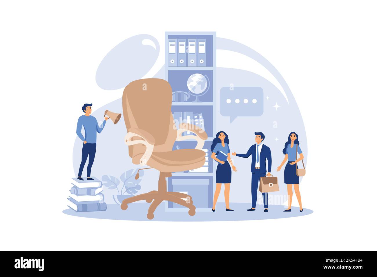 Empty office chair and briefcase Stock Vector Images - Alamy