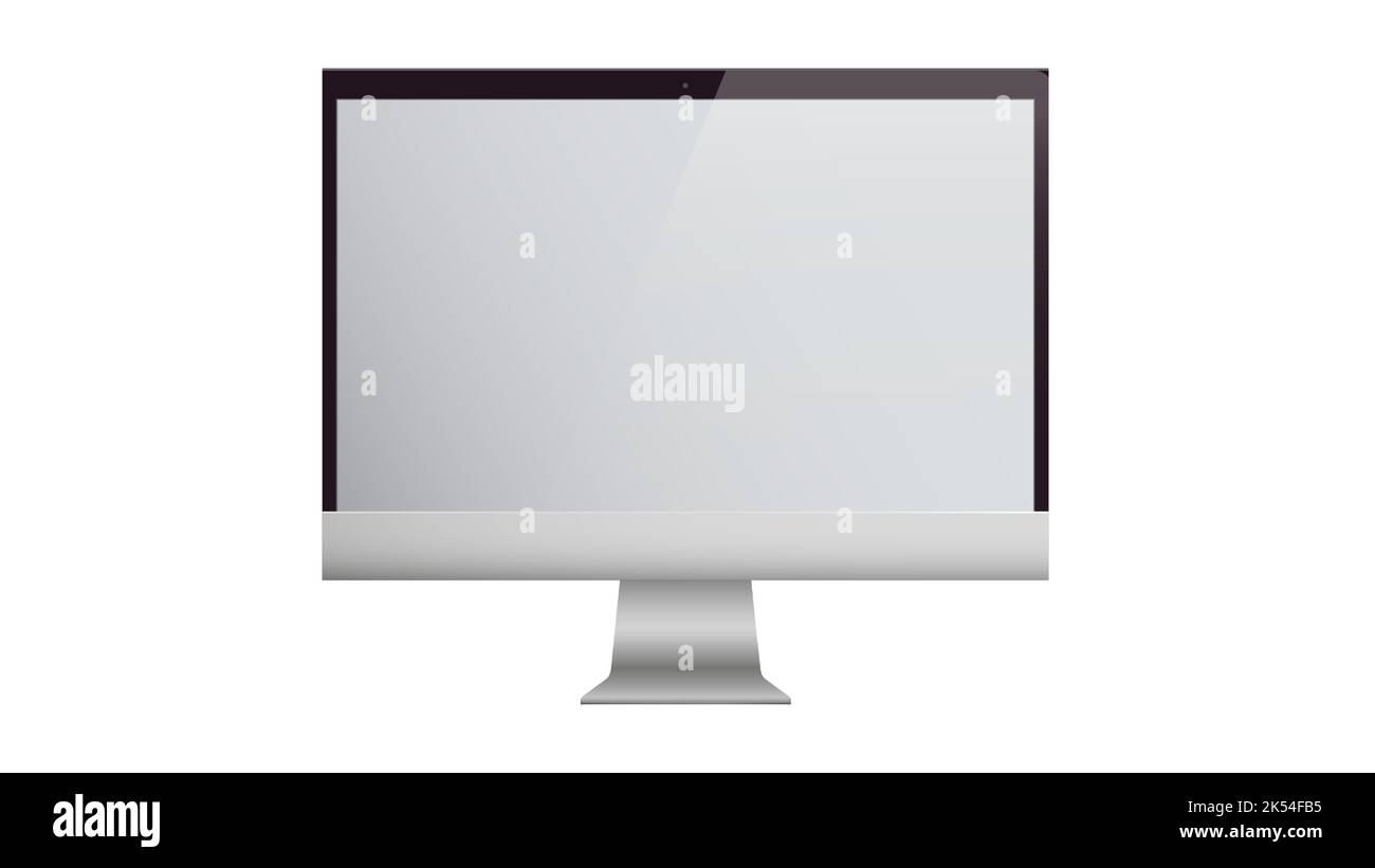 Realistic black modern thin frame display. Computer display isolated ...