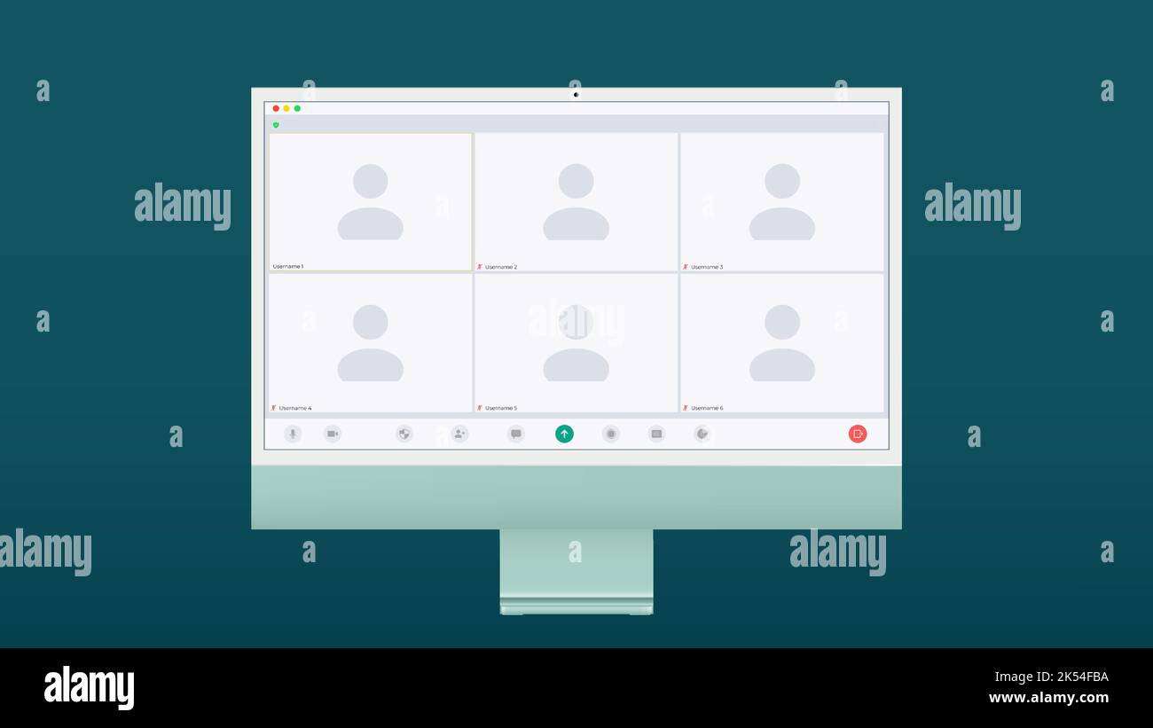 Video conference window. Isolated vector illustration. Call symbol ...