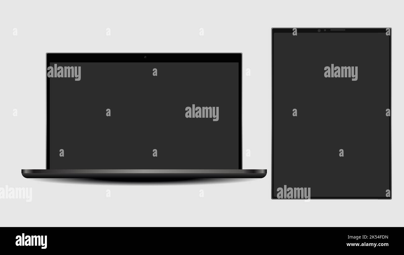 Realistic computer display. Modern computer display isolated. Blank screen for text, design. PNG ...