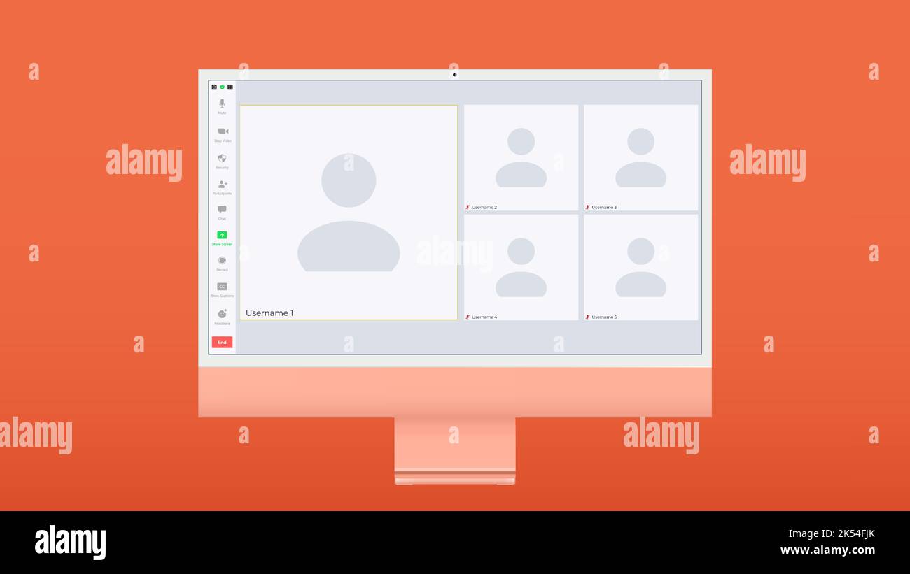 Web meeting. Business call. Modern video call window, great design for ...