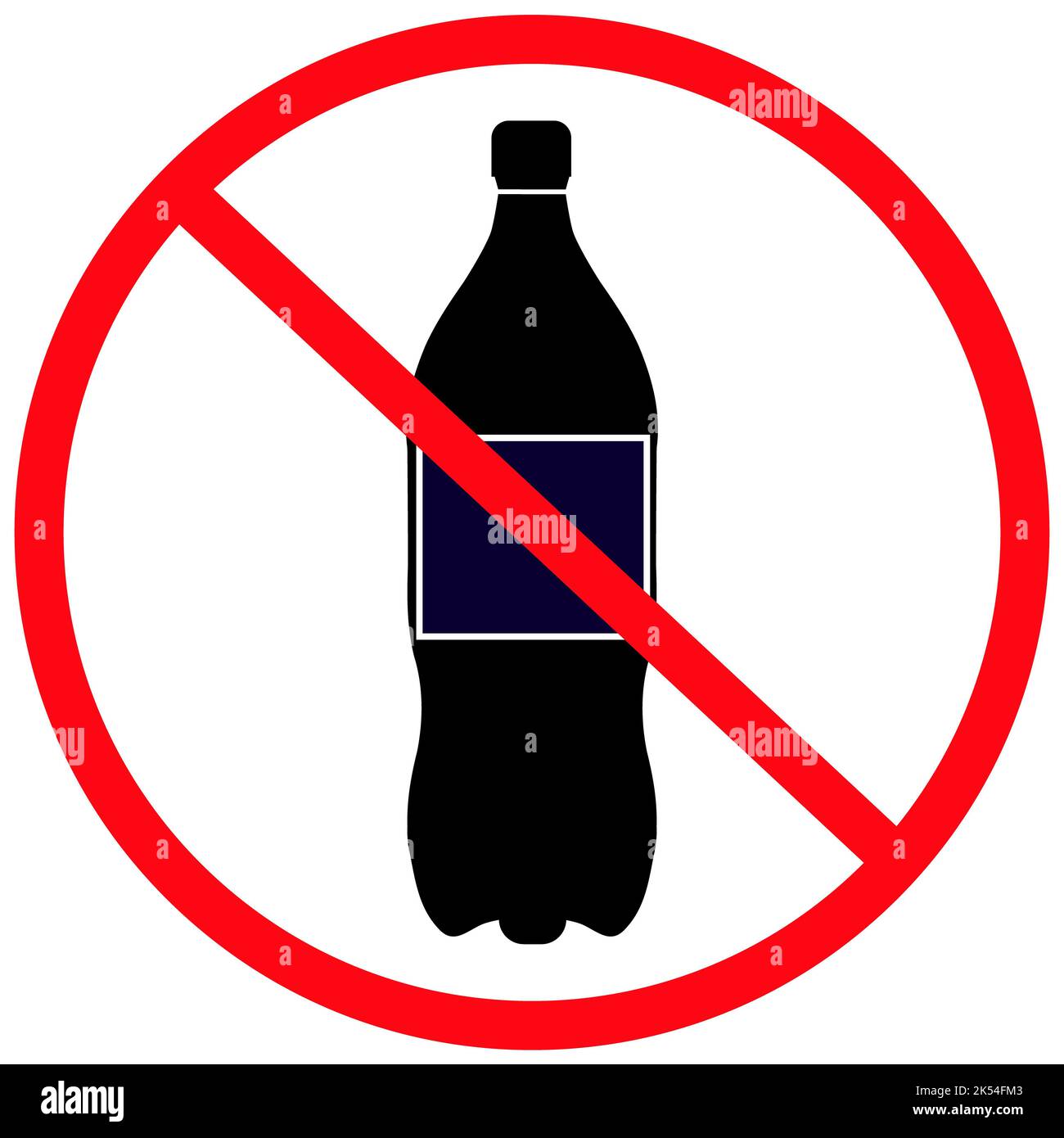 No food and drink icon on white background. No soft drink sign. No ...