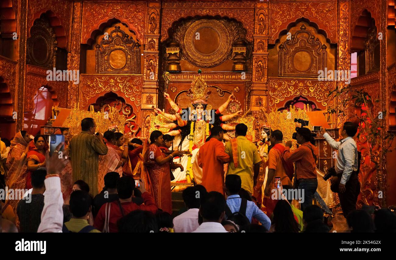 Pune, India 10th October 2022, Durga Puja is the one of the most famous ...