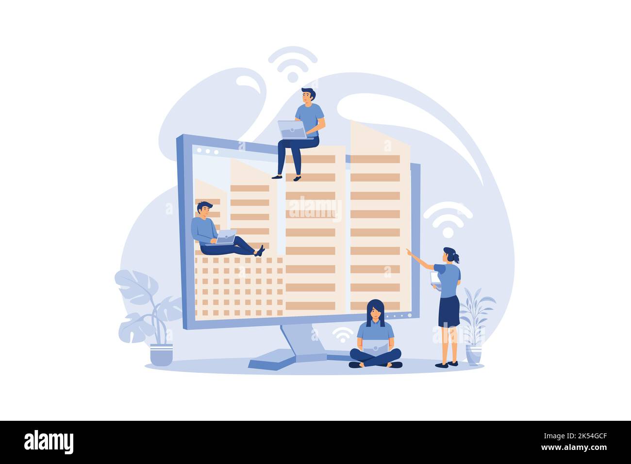 Self-isolation from a pandemic. Remote work from home during quarantine ...