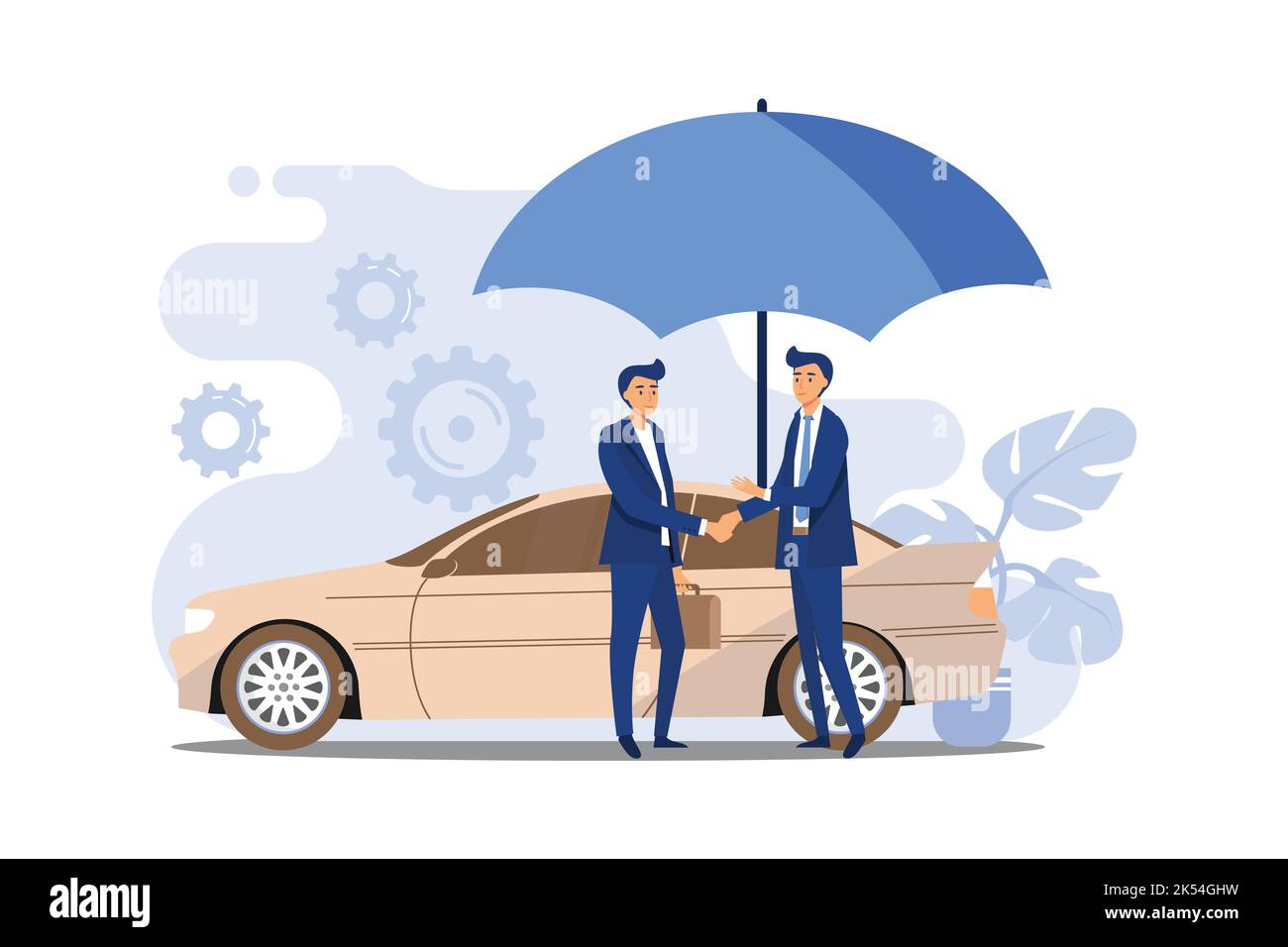 car insurance, umbrella covering. flat design modern illustration Stock ...
