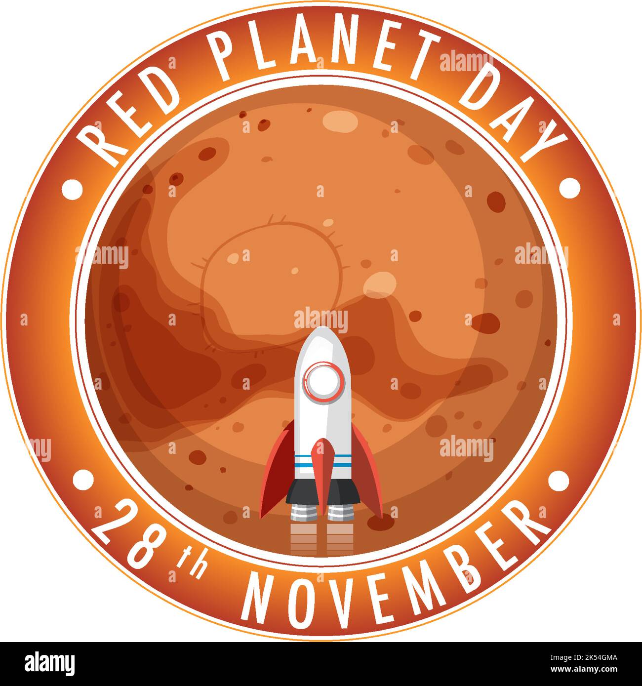 Red Planet Day Logo Design illustration Stock Vector Image & Art - Alamy