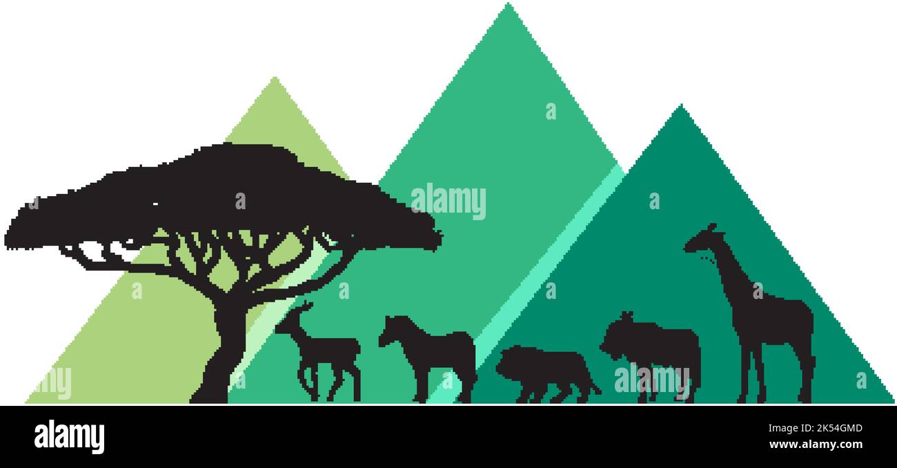 Green pyramid mountain vector illustration Stock Vector Image & Art - Alamy