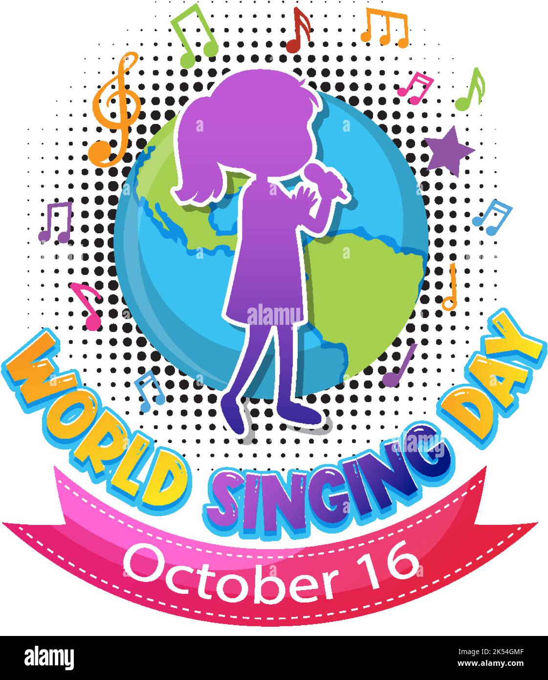 World Singing Day Banner Design illustration Stock Vector Image & Art ...