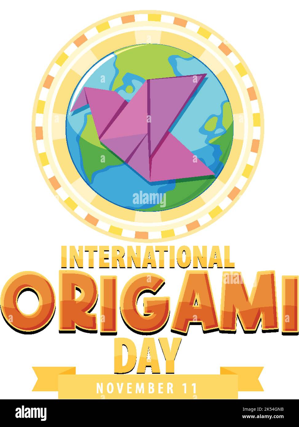 International Origami Day Banner Design illustration Stock Vector Image ...