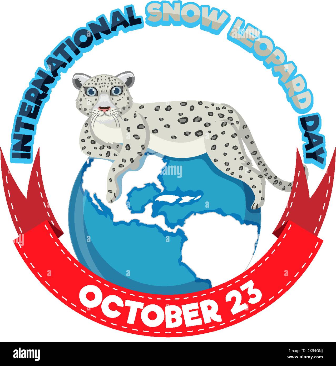 International snow leopard day illustration Stock Vector Image & Art ...