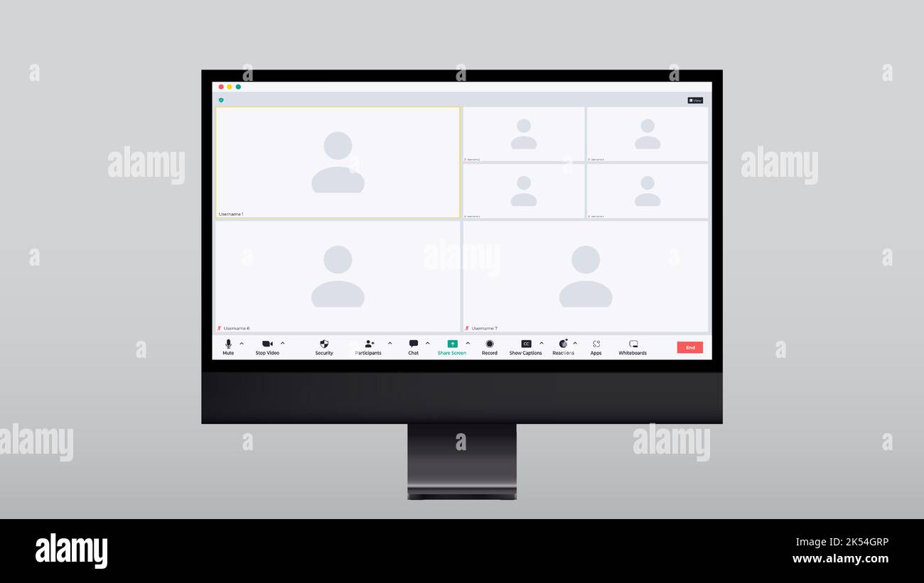 Business group video conferencing Stock Vector Images - Alamy