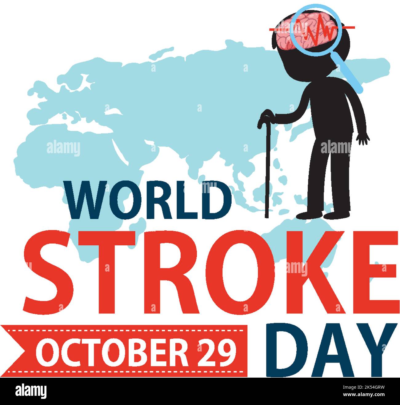 World Stroke Day Banner Design illustration Stock Vector Image & Art ...