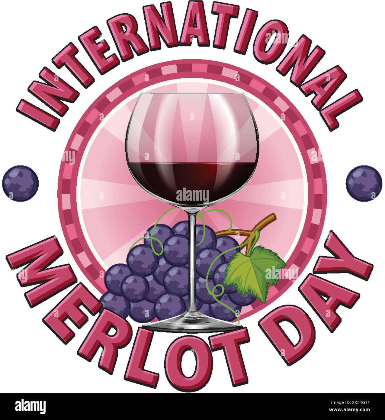 International Merlot Day Logo Design illustration Stock Vector Image ...