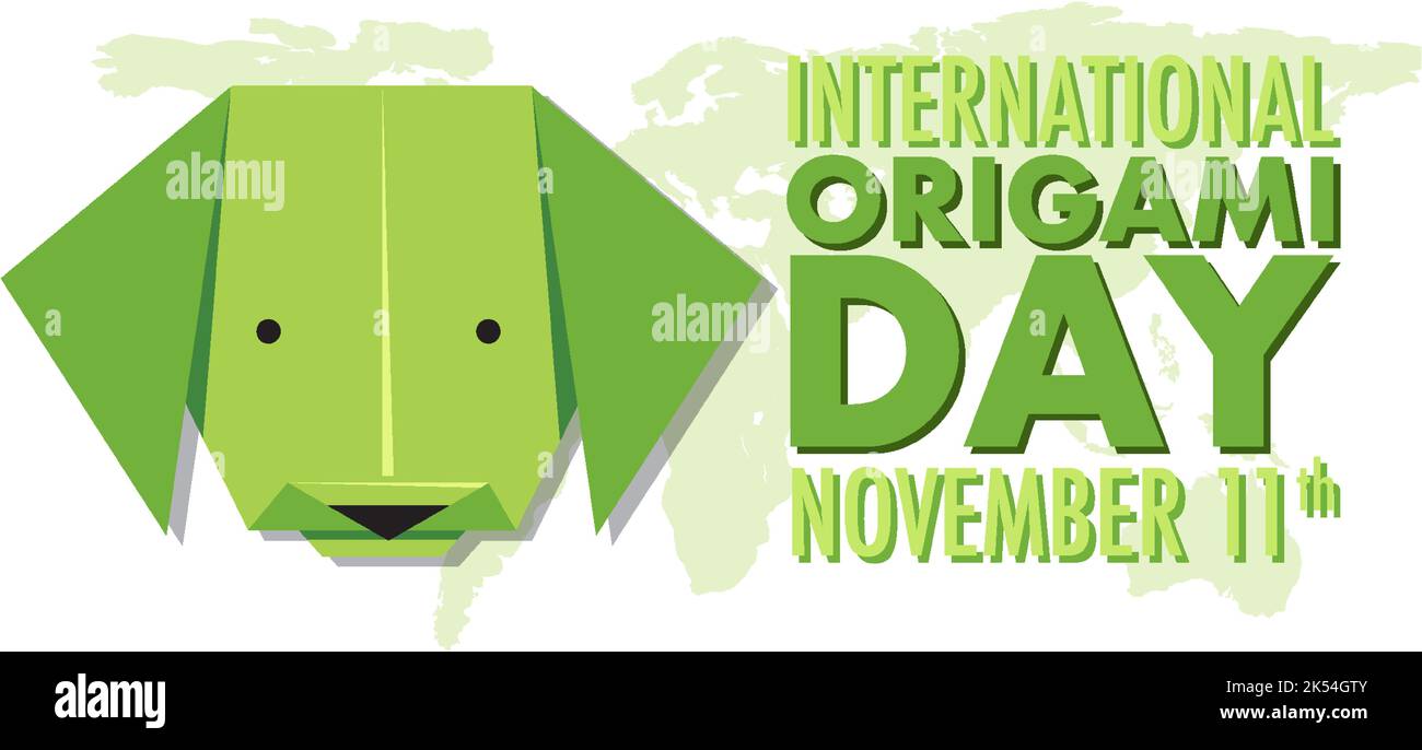 International Origami Day Logo Design illustration Stock Vector Image ...