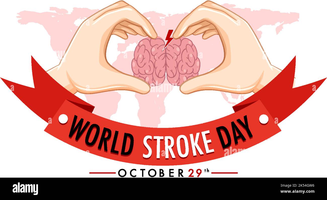 World Stroke Day Banner Design illustration Stock Vector Image & Art ...