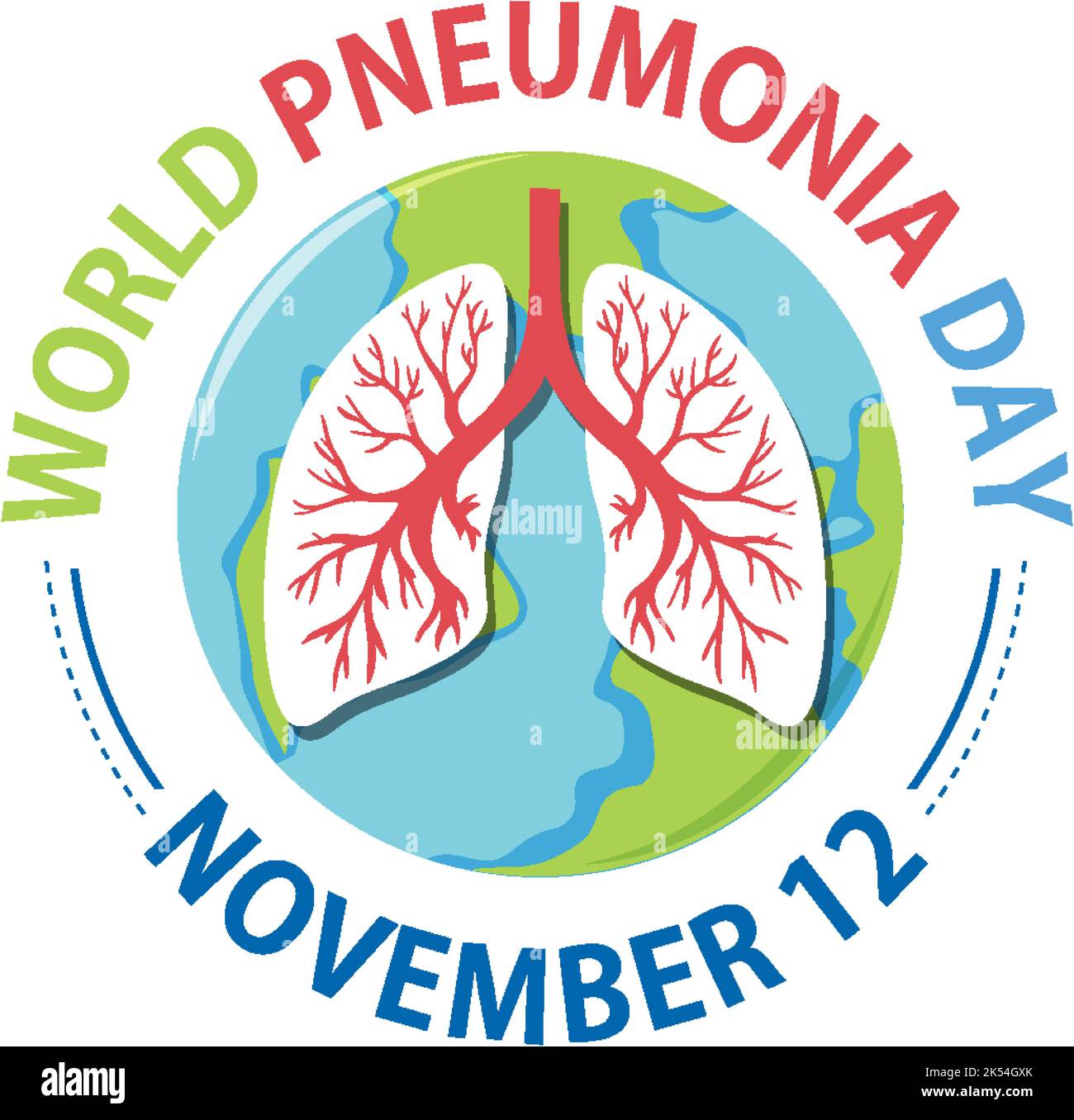 World Pneumonia Day Logo Design illustration Stock Vector Image & Art ...