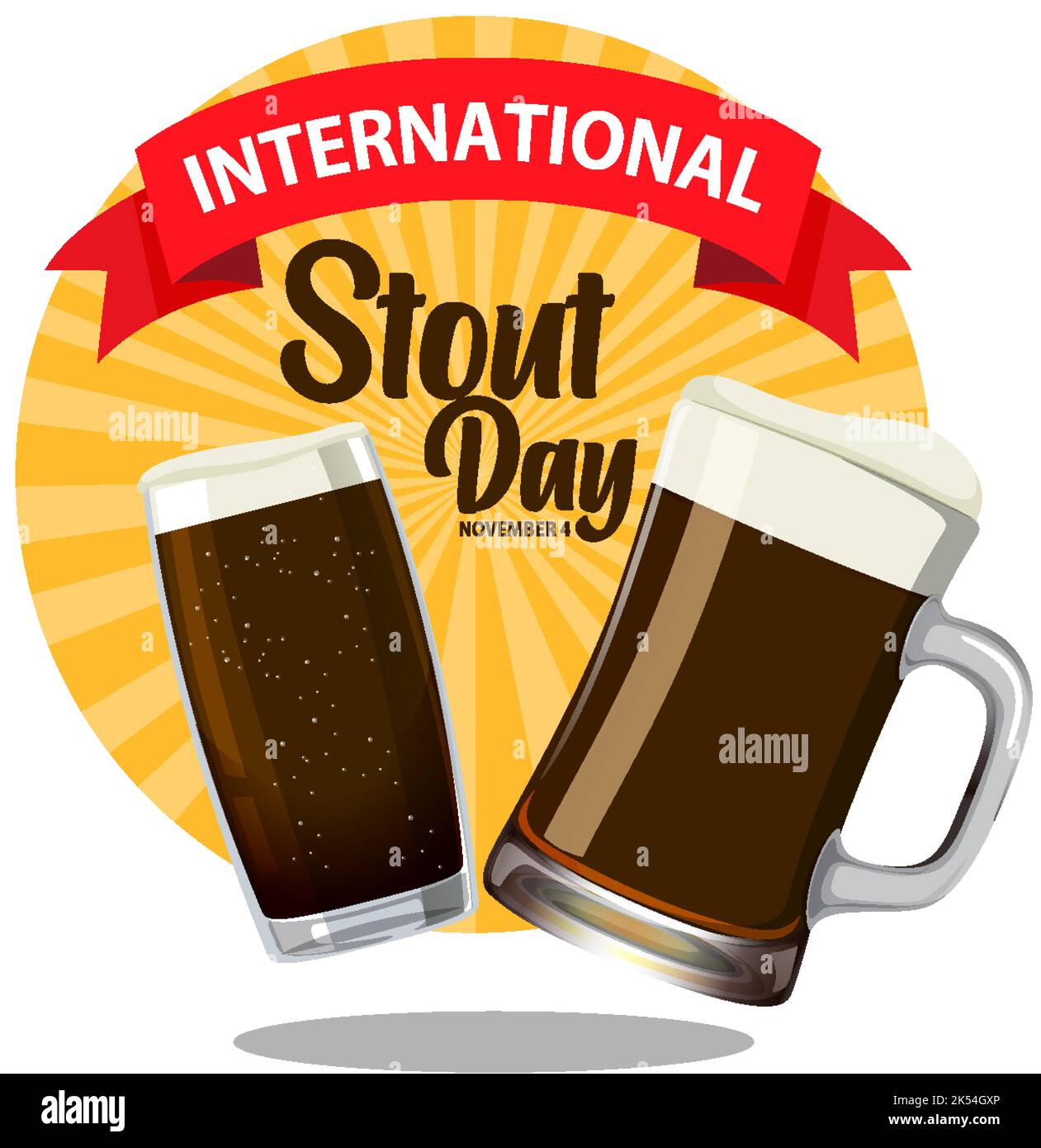 International Stout Day Poster Design illustration Stock Vector Image ...