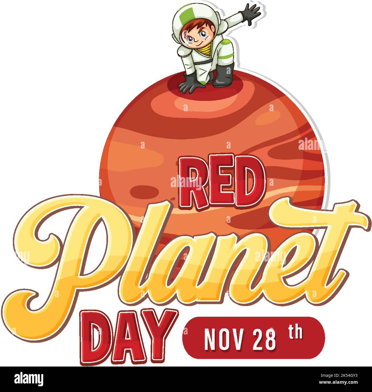 Red planet day poster template illustration Stock Vector Image & Art ...