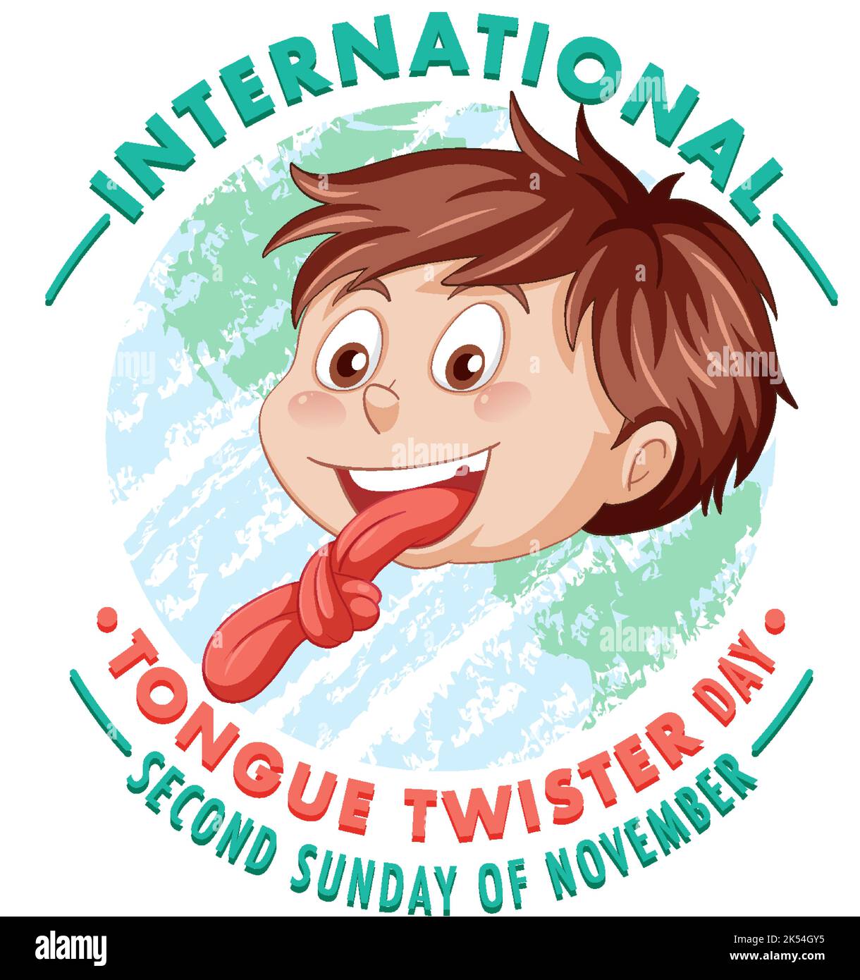 International Tongue Twister Day Banner Design illustration Stock ...