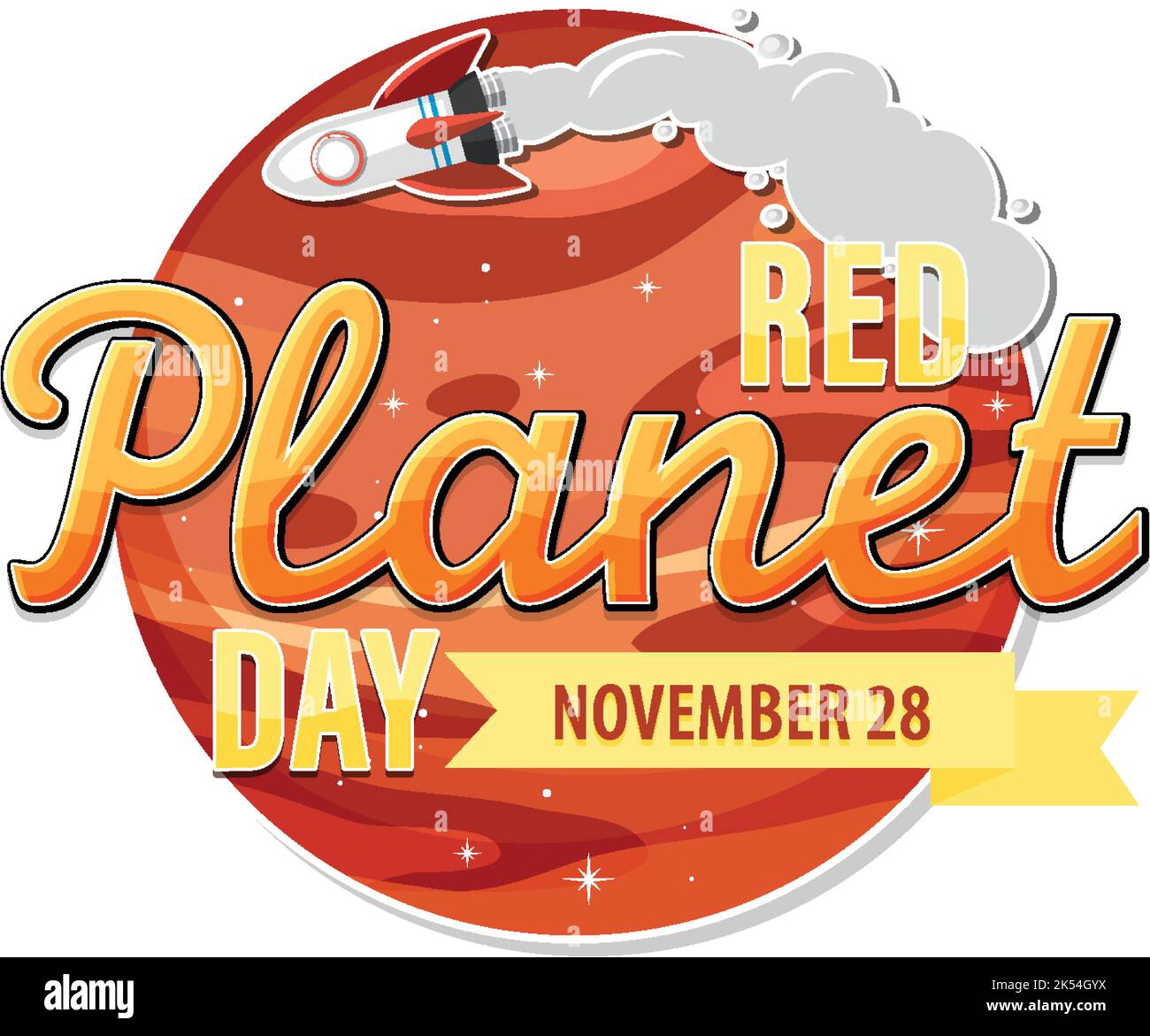Red planet day poster template illustration Stock Vector Image & Art ...