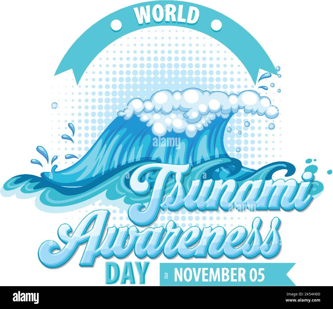 World Tsunami Awareness Day Logo Design illustration Stock Vector Image ...