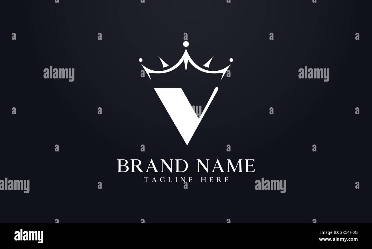 King crown logo design vector and extra bold queen symbol Stock Vector ...