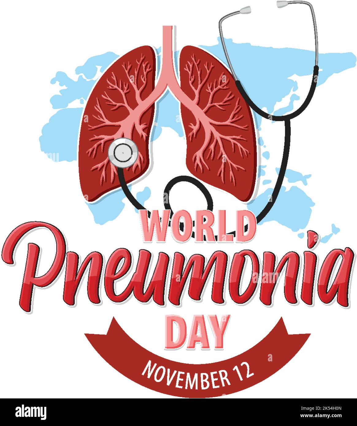World Pneumonia Day Banner Design illustration Stock Vector Image & Art ...