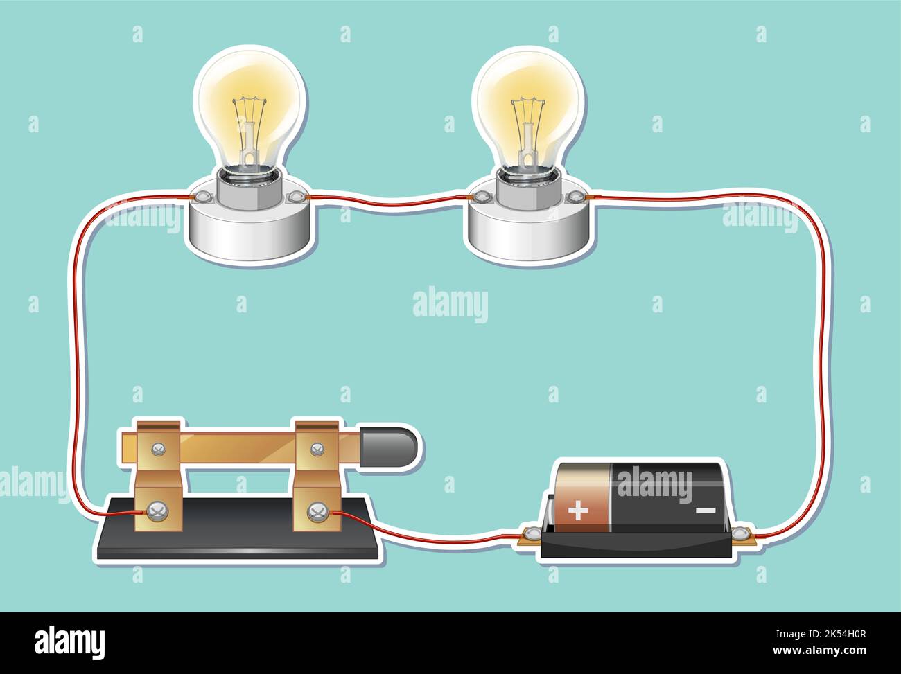Thumbnail design with simple electric circuit illustration Stock Vector ...