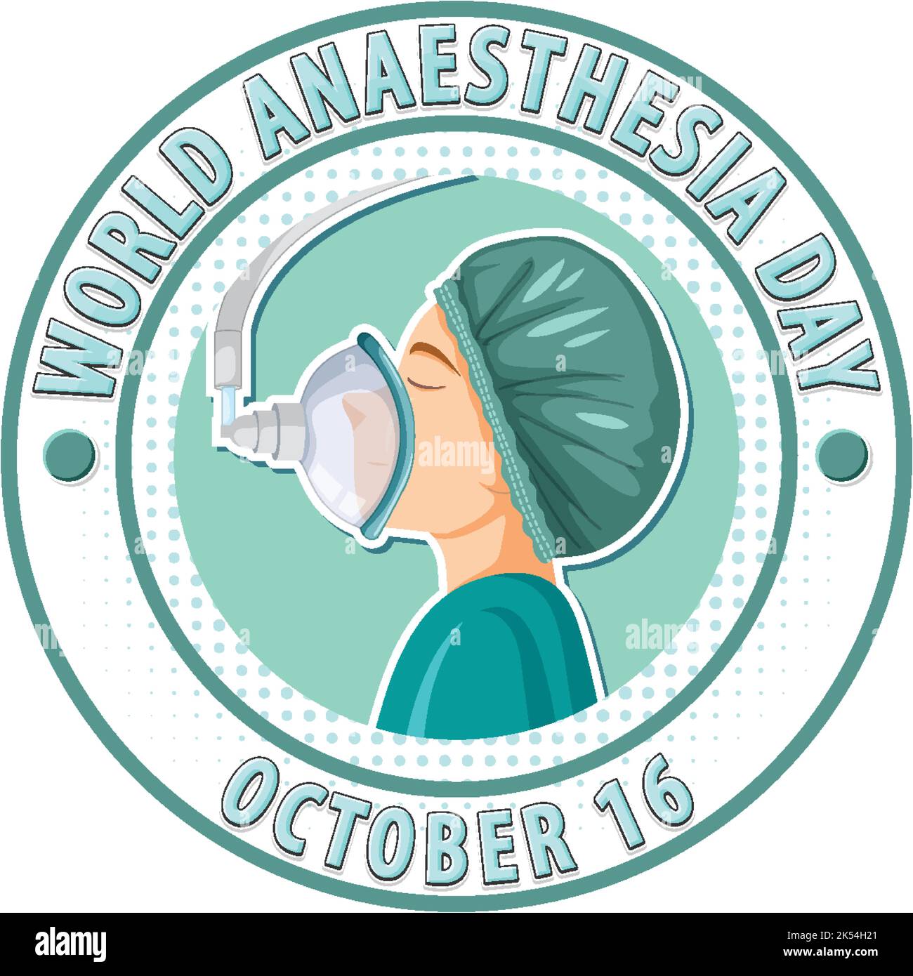 World Anaesthesia Day Logo Design illustration Stock Vector Image & Art ...