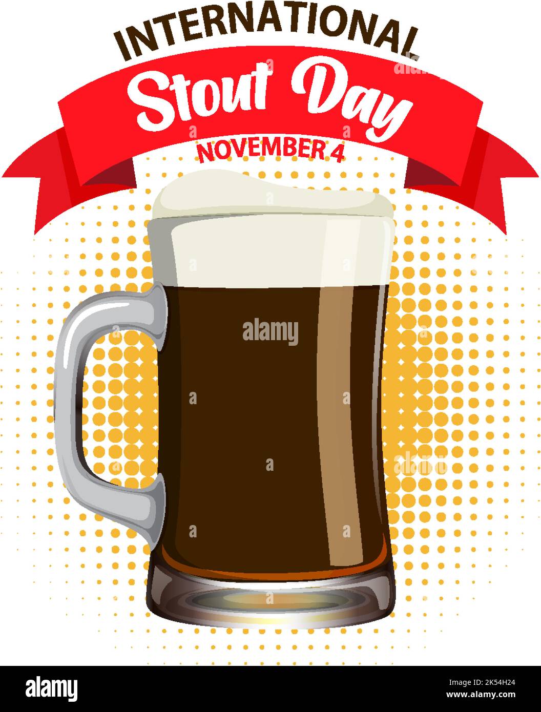 International Stout Day Poster Design illustration Stock Vector Image ...