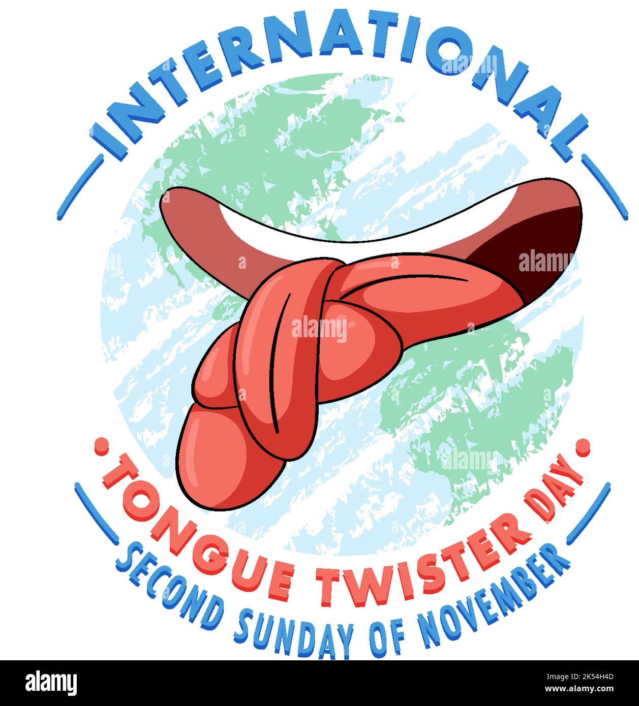 International Tongue Twister Day Banner Design illustration Stock ...