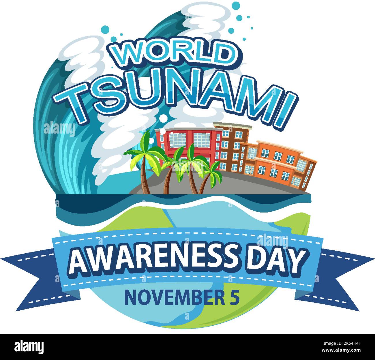 World Tsunami Awareness Day illustration Stock Vector Image & Art - Alamy