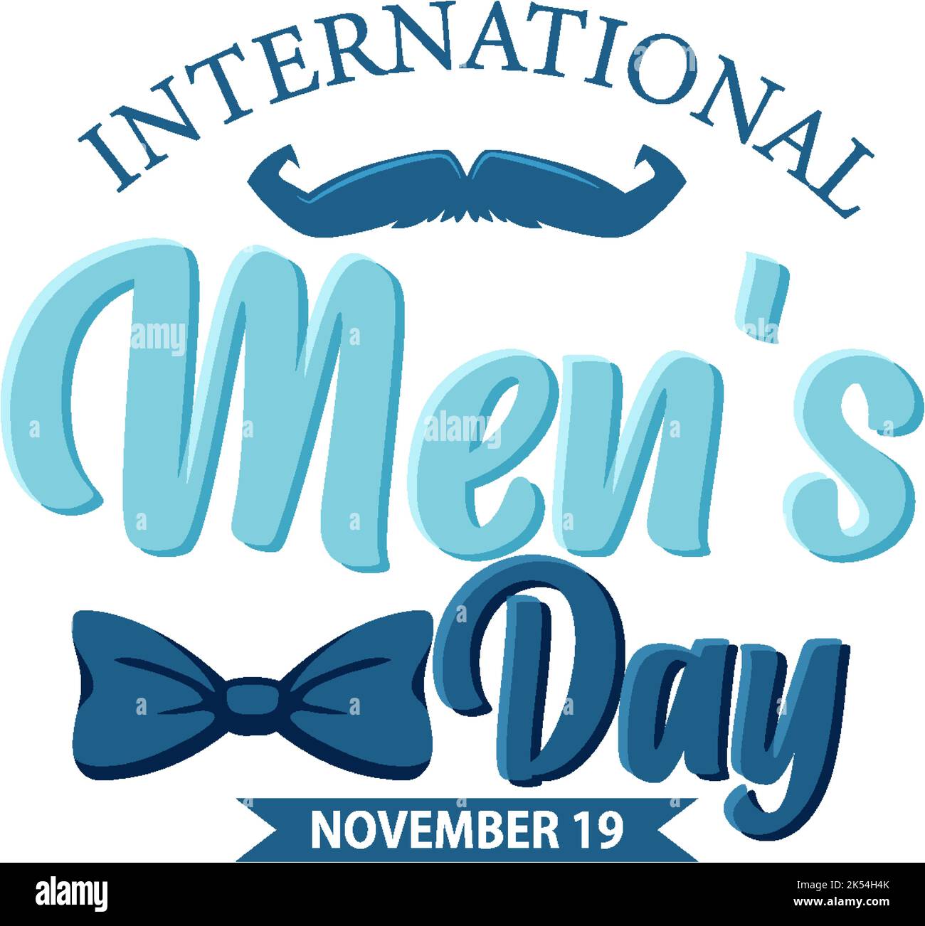 International mens day for poster or banner design illustration Stock ...