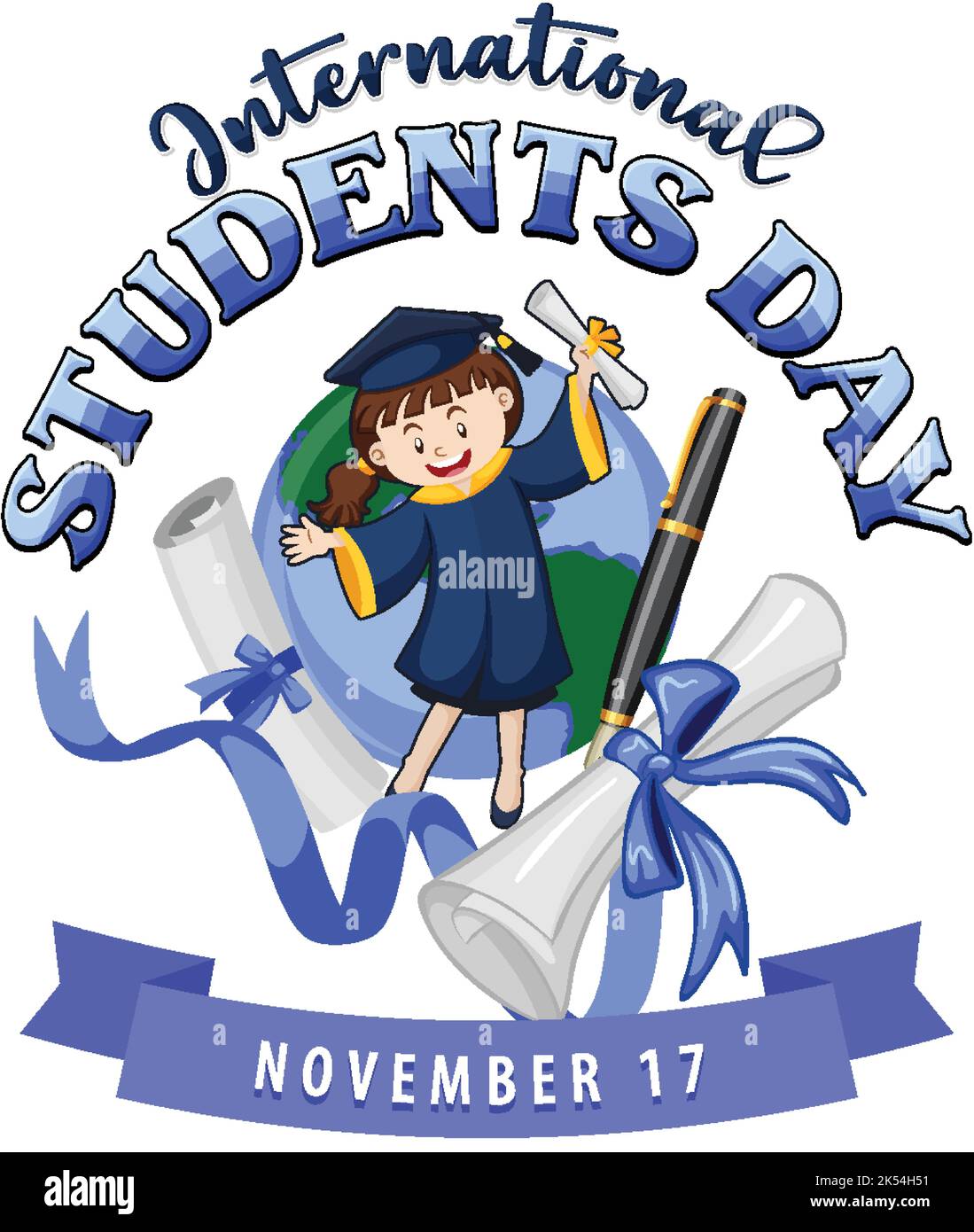International Students Day Banner Design illustration Stock Vector ...