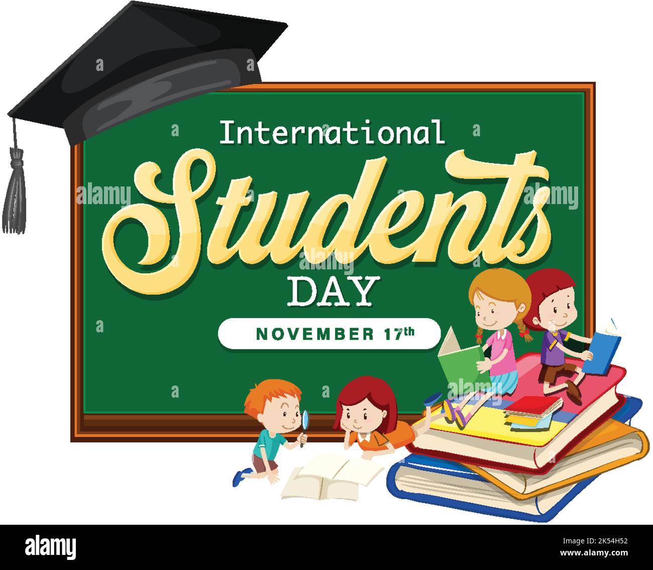 International Students Day Banner Design illustration Stock Vector ...