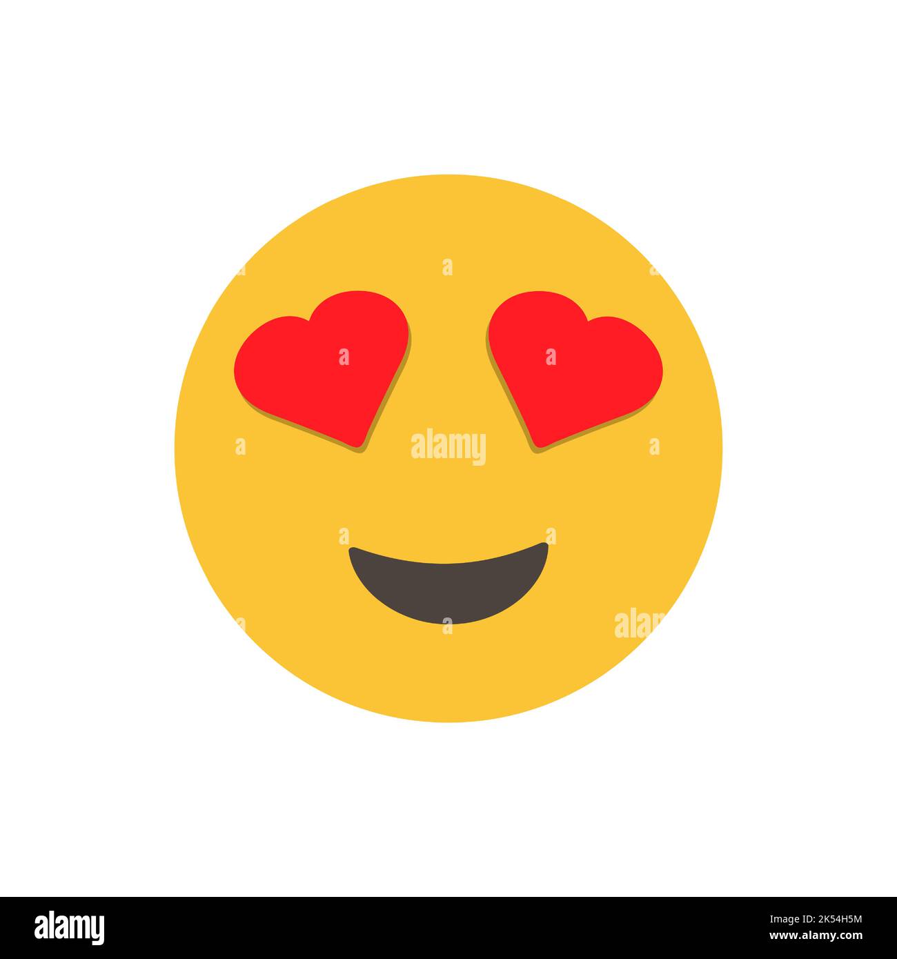 Heart eyes, used to convey feeling of love and attraction. funny yellow ...