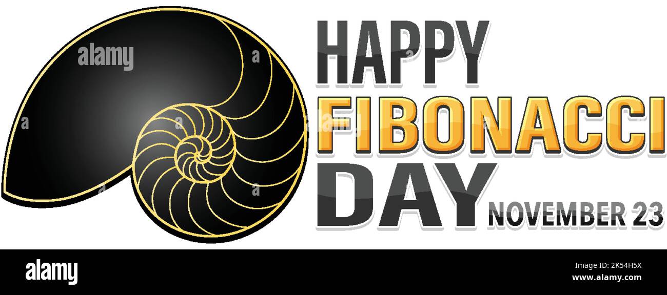 Fibonacci day poster design illustration Stock Vector Image & Art - Alamy