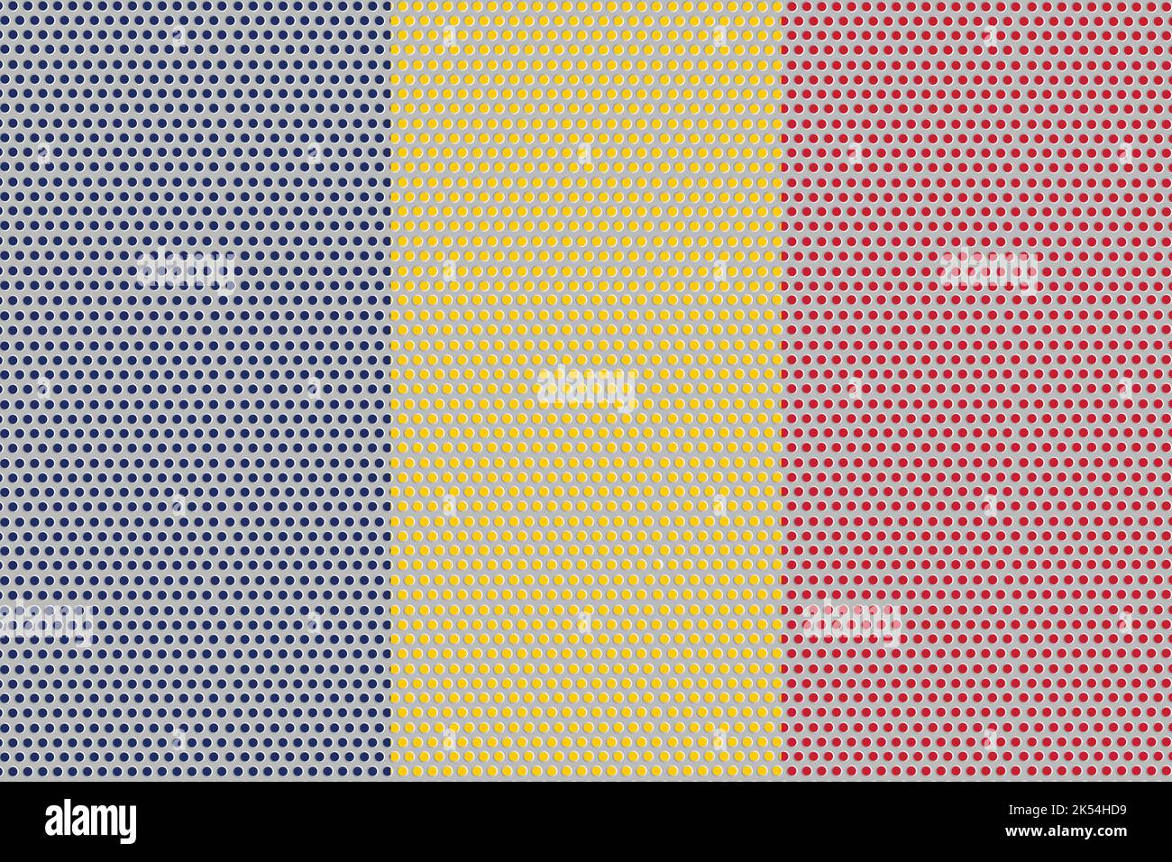 3D Flag of Chad on a metal wall background Stock Photo - Alamy