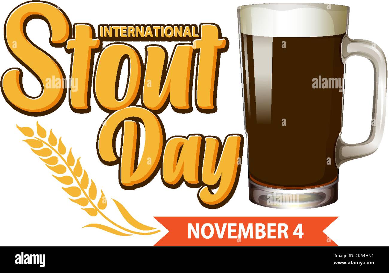 International Stout Day Poster Design illustration Stock Vector Image ...