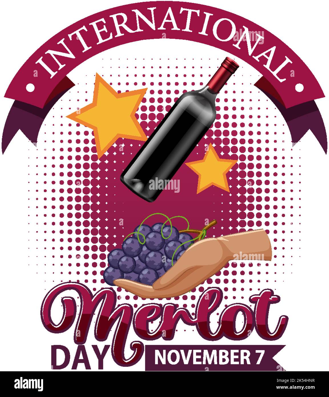 International merlot day poster design illustration Stock Vector Image ...