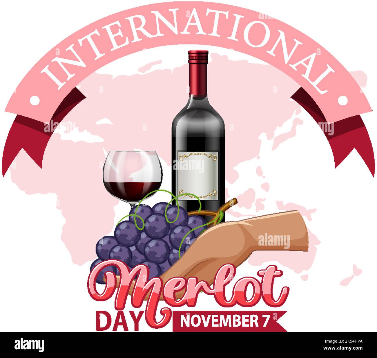 International merlot day poster design illustration Stock Vector Image ...
