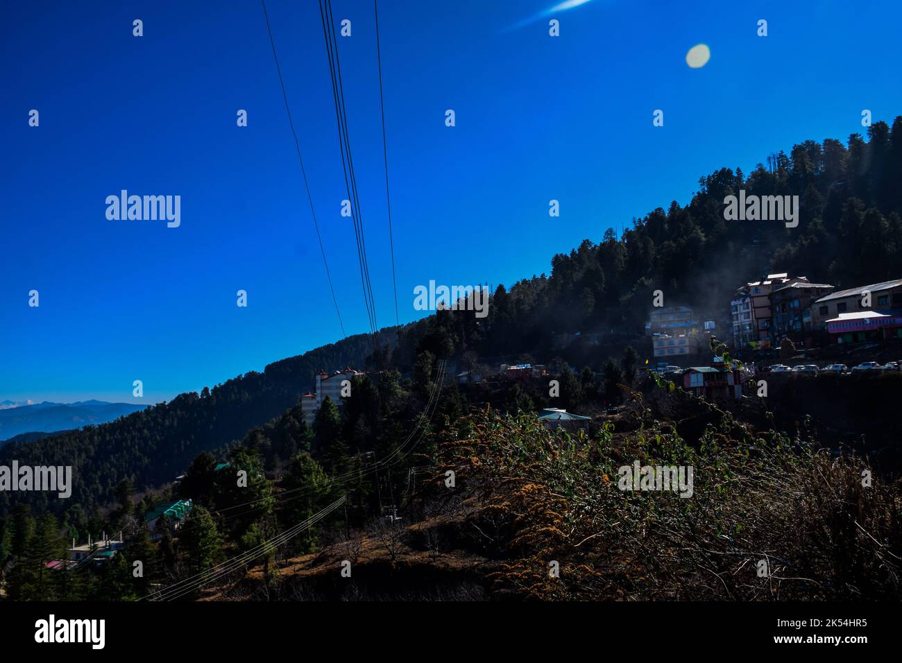 Beautiful view of mountains in shimla Stock Photo - Alamy