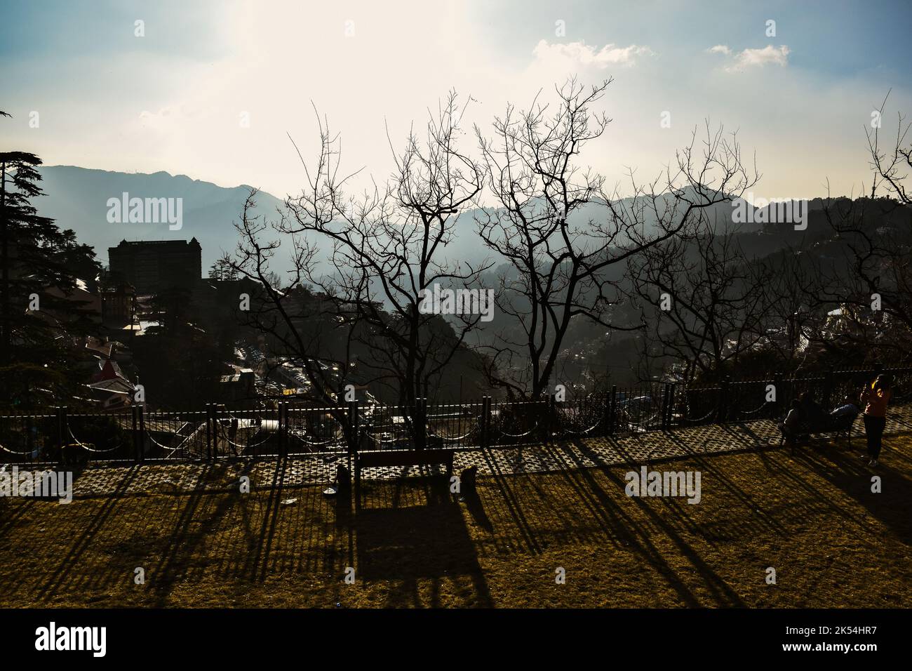 Beautiful view of mountains in shimla Stock Photo - Alamy