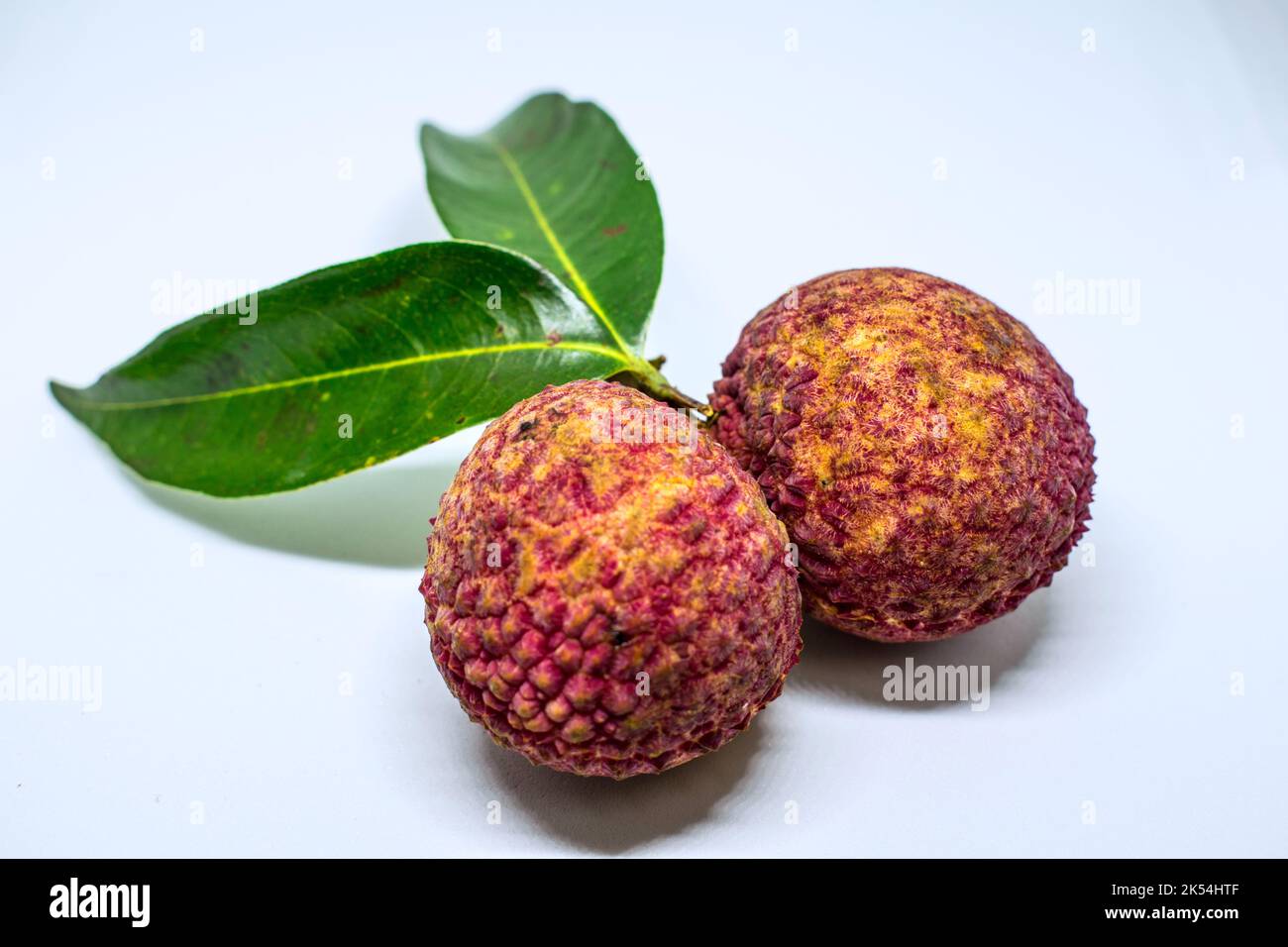 Sweet lychees fruits with close up on white background Stock Photo - Alamy
