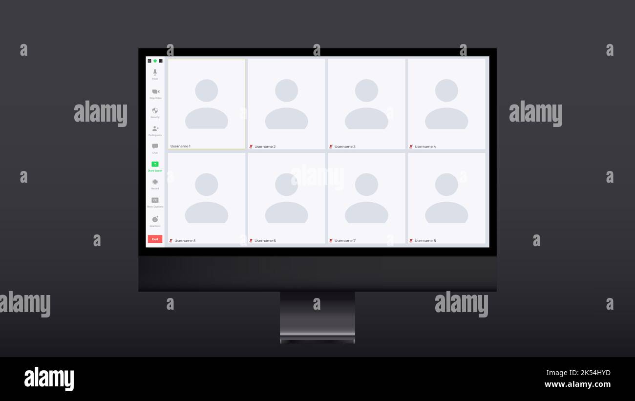 Webinar interface Stock Vector Images - Alamy