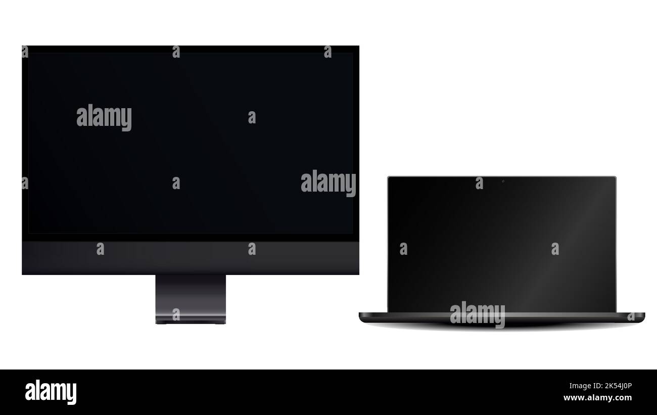 Realistic computer display. Screen computer monitor. Screen vector ... Realistic computer display. Screen computer monitor. Screen vector ...