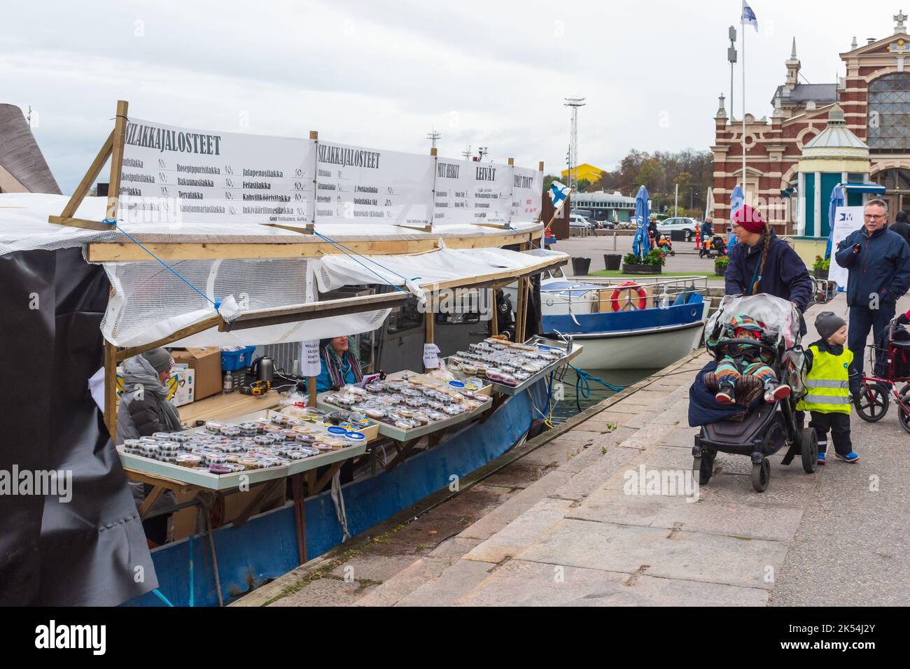 Traditional Helsinki Baltic Herring Market (Silakkamarkkinat) at Market ...