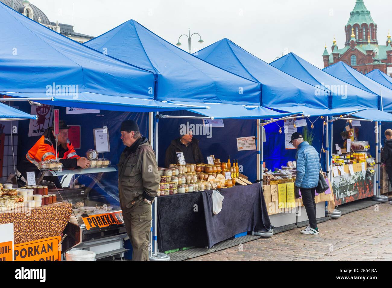 Traditional Helsinki Baltic Herring Market (Silakkamarkkinat) at Market ...