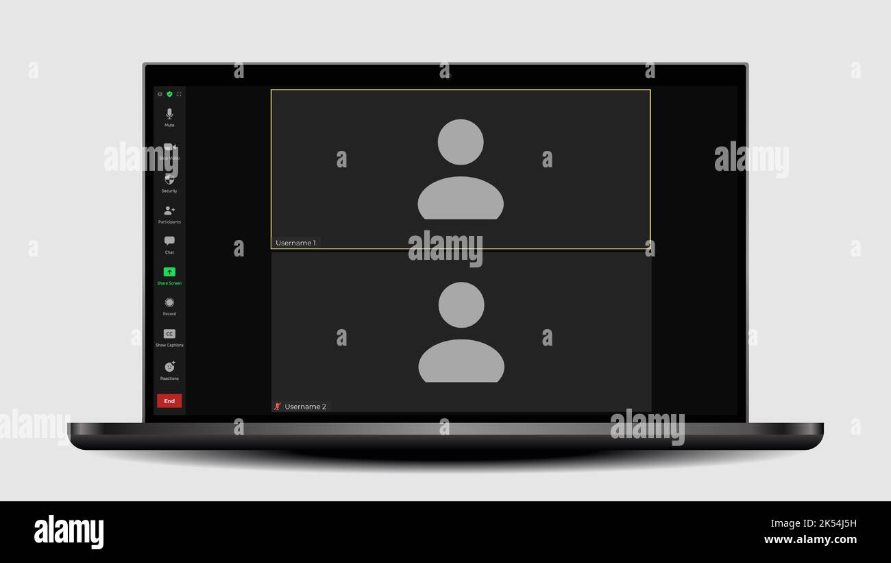 Template Video Conference User Interface Application For Social Communication Video